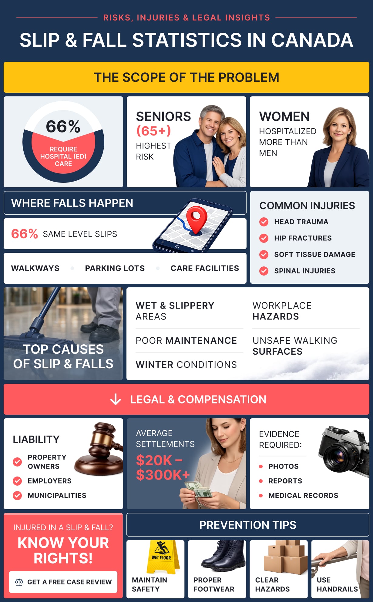 Slip and Fall Statistics Canada (2025 Update): Data, Trends & What ...